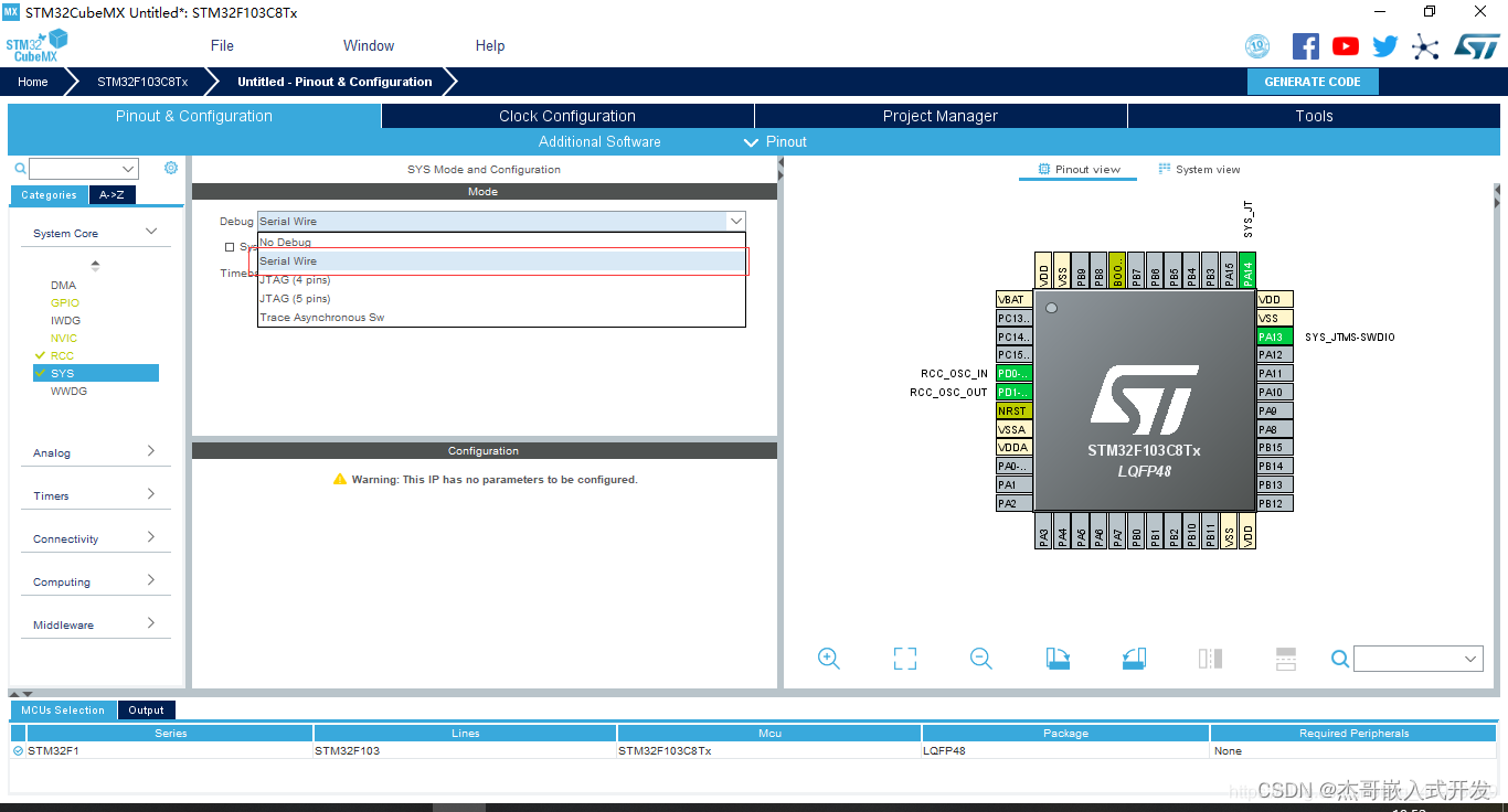 PWM原理+SG90舵机控制原理+STM32CubeMx配置输出可调PWM波_stm32cube控制舵机-CSDN博客