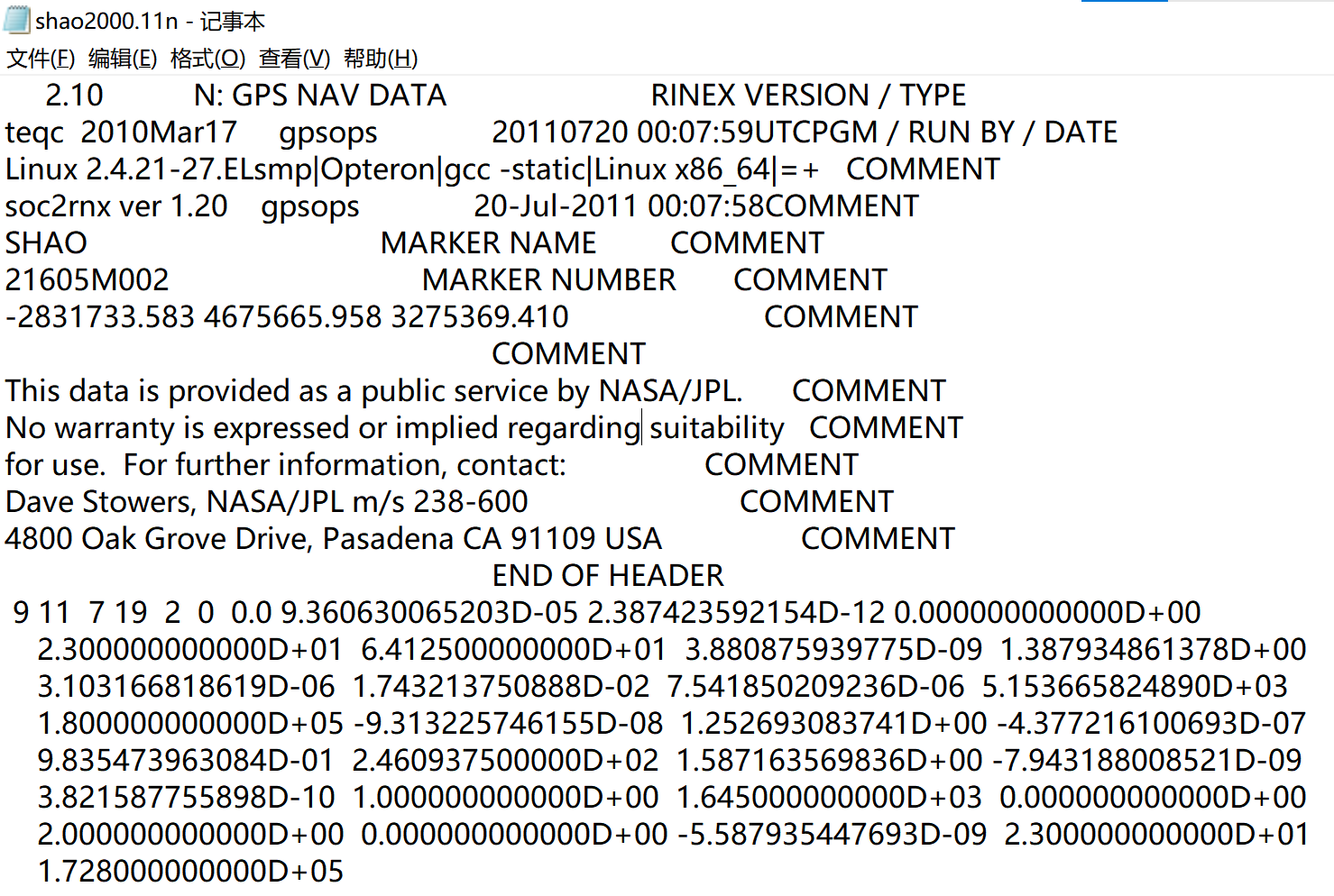 RINEX格式文件内容解读_rinex数据o文件和p文件是什么-CSDN博客