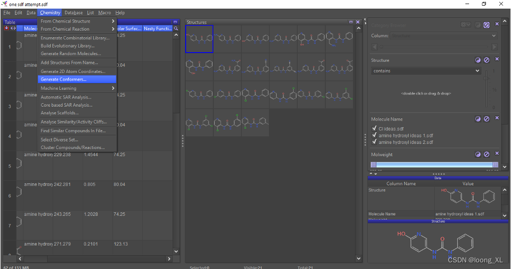 smiles、sdf 小分子可视化展示标记软件DataWarrior、chemdraw；pdf或图片化学分子提取工具StoneMIND | Collector-CSDN博客