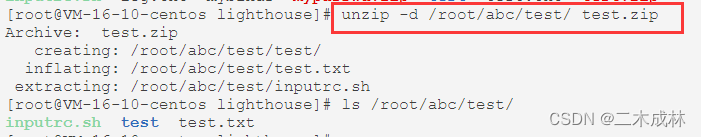 Linux命令之解压缩unzip_unzip解压命令-CSDN博客
