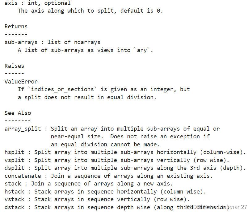 Nmupy Split 函数的理解与运用(初学者笔记)concatenate以后spilt不一样 Csdn博客