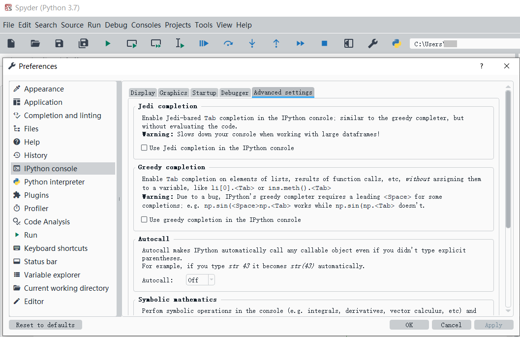 解决Spyder的Editor无法自动提示/完成代码_spyder代码提示-CSDN博客