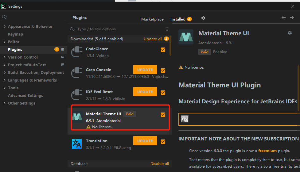 python PyCharm 下载和更换Material主题_pycharm主题下载-CSDN博客