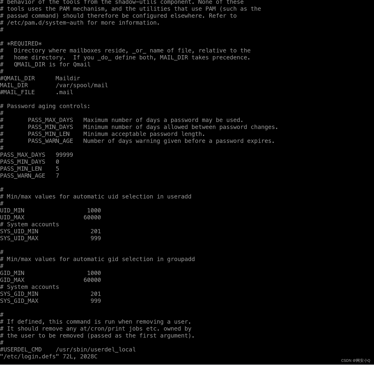 Linux安全加固-密码安全配置_linux下配置login.defs-CSDN博客
