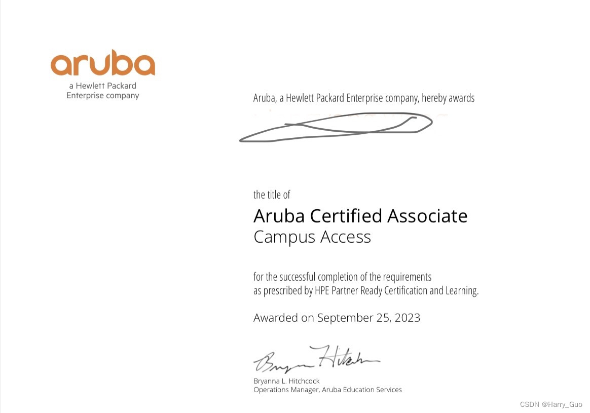 Aruba考试ACA和ACP_aruba初级证书-CSDN博客