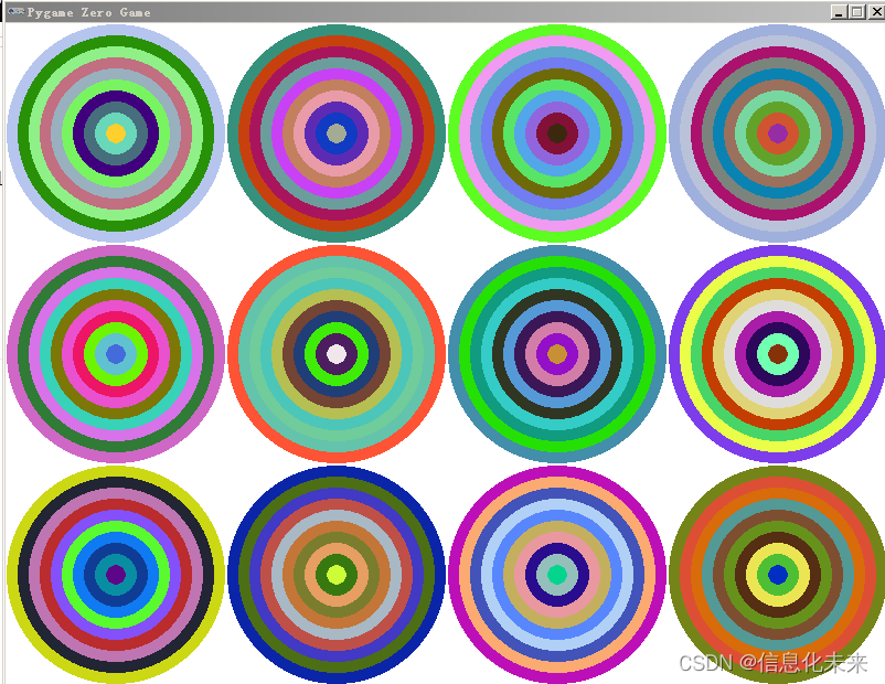 python student programming--3 colorful concentric circles - Programmer Sought