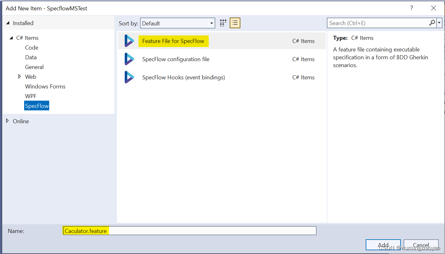 BDD - SpecFlow BDD 测试实践 SpecFlow + NUnit_spec flow nunit 识别test-CSDN博客