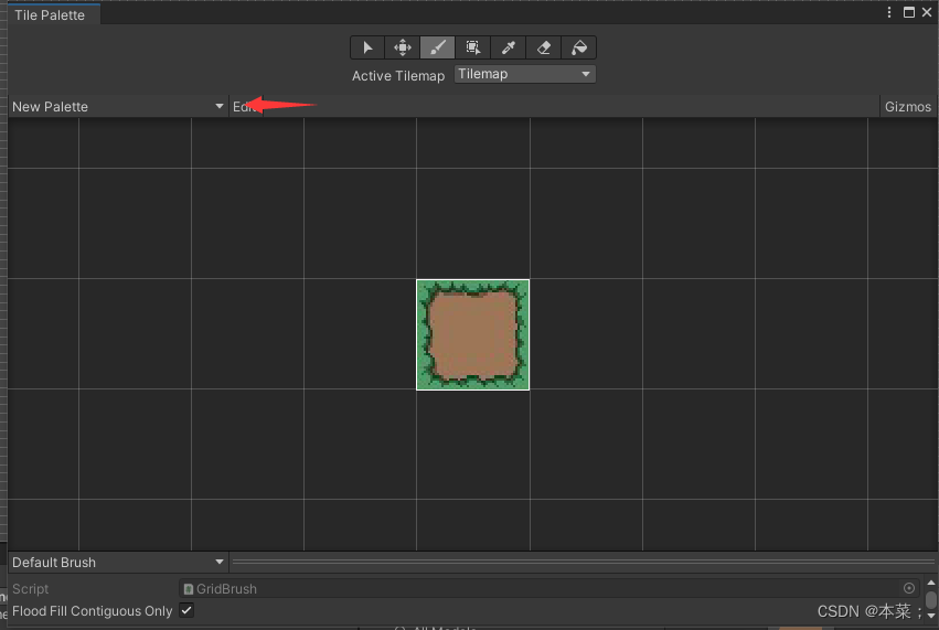 Unity学习笔记：tilemap的基础使用【by Chutianbo】open Tile Palette Csdn博客