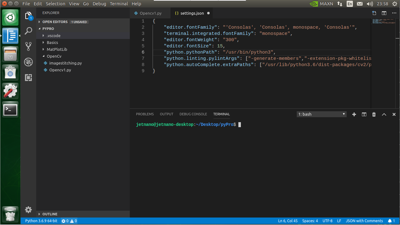 Jetson Nano配置VSCODE+OpenCv+python中pylint报错cv2并且无自动识别和补全的问题_pylint识别不了opencv-CSDN博客