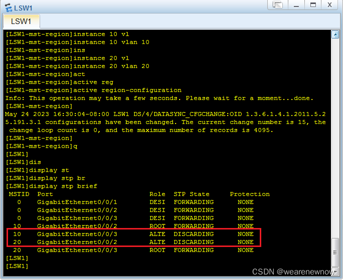 MSTP生成树协议的简单实例_mstp实例-CSDN博客
