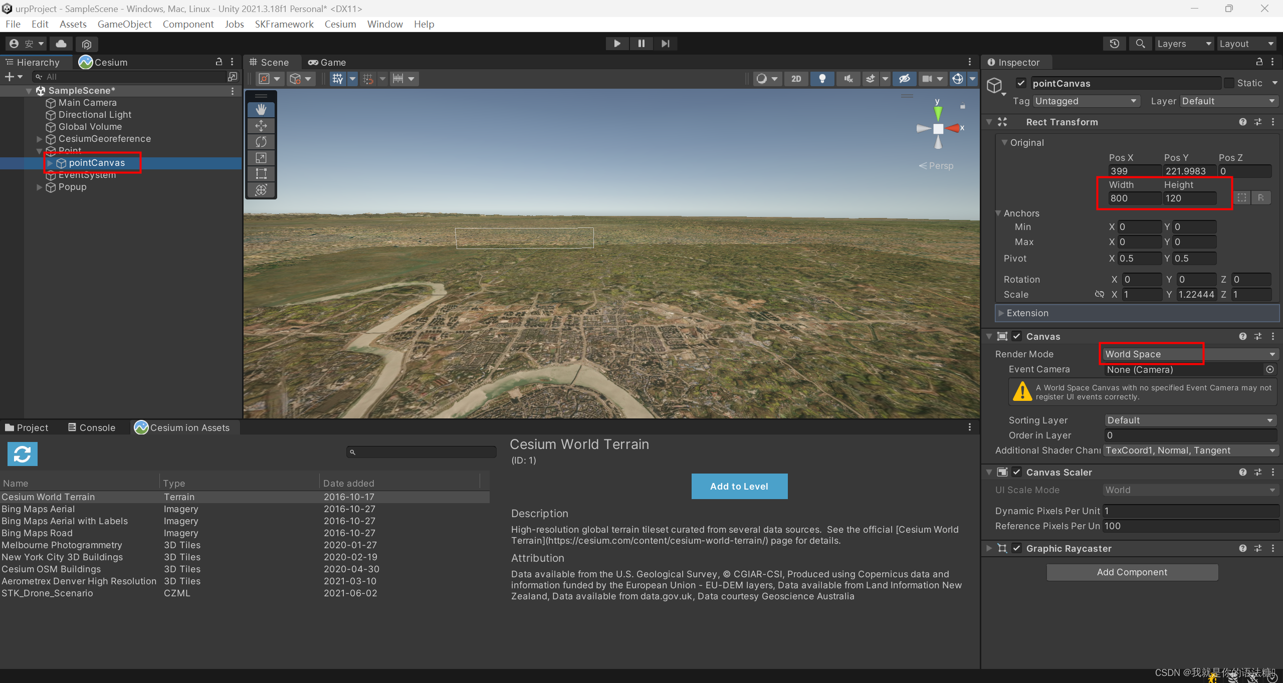 unity学习三（cesium for unity 创建简单的地图弹窗）-CSDN博客