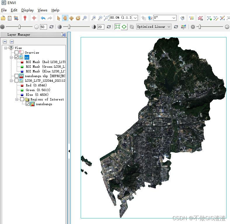 ENVI一点基础操作＋ArcGIS制作酷炫的发光边界（主要）_envi遥感影像去除黑色背景-CSDN博客