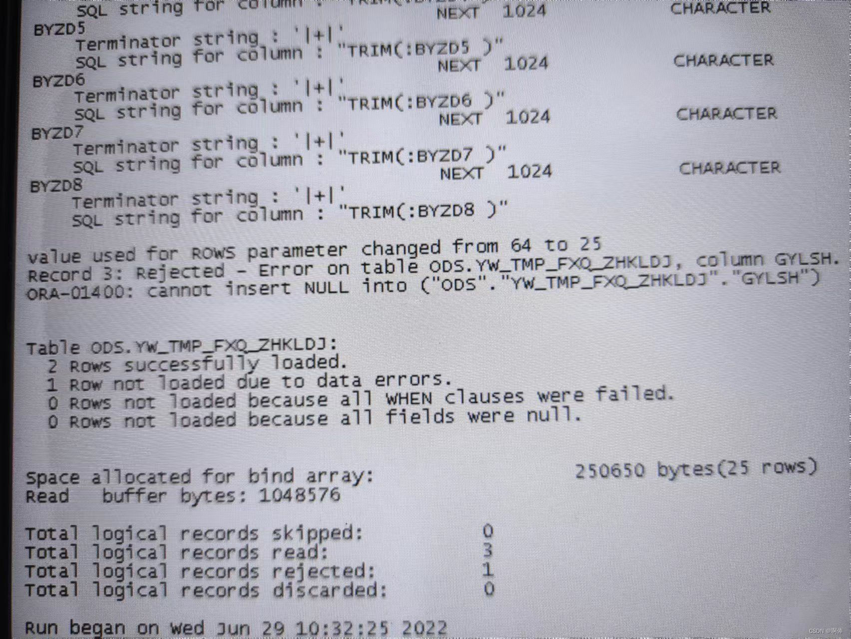 跑批时ora-01400:无法插入空值-CSDN博客