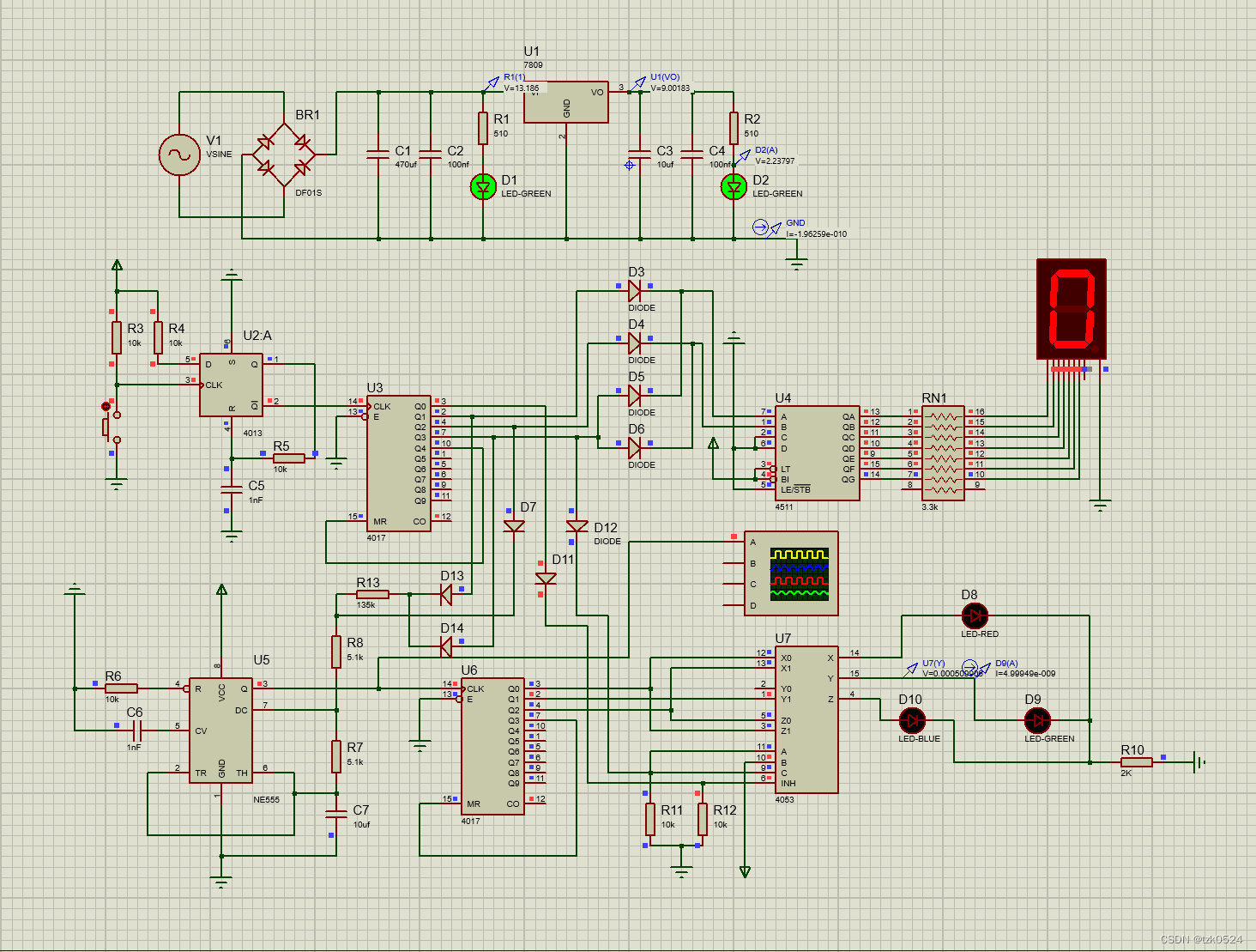 【2018】使用CD4013，CD4017，CD4053模拟三项步进电机-CSDN博客