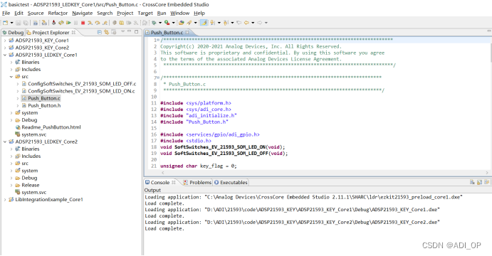 手把手教你开发ADSP-21593（三）：CCES例程详解_cces 使用教程-CSDN博客