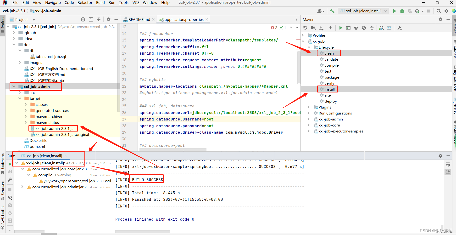 xxl-job 本地编译jar包并部署，以xxl-job-2.3.1为例_xxl-job-admin-2.3.1.jar-CSDN博客