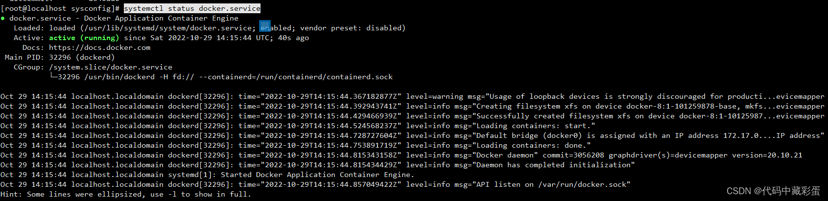 Docker 启动报：Job for docker.service failed because the control process exited with error code. See ...