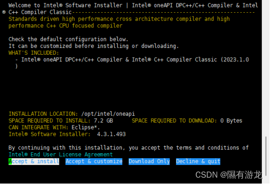 linux下配置并运行DPC++（含无图形界面安装方法）_dpcpp -o2-CSDN博客