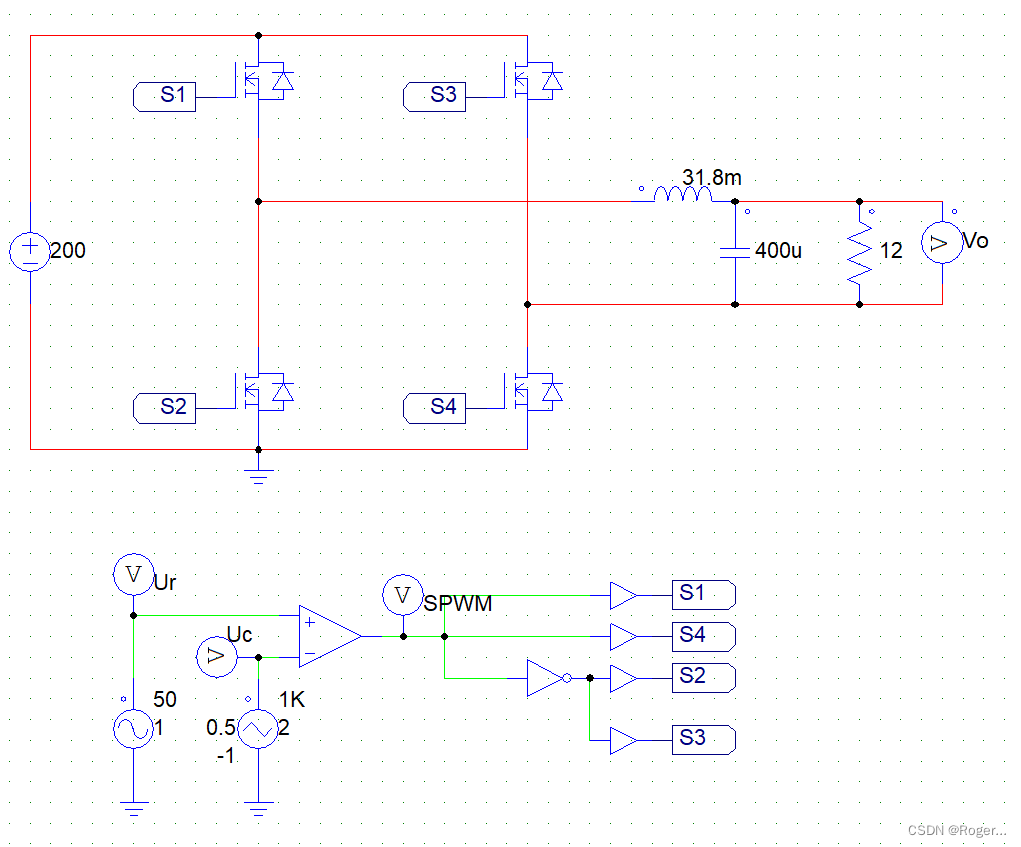 基于PSIM仿真的单相全桥逆变电路_psim 单相逆变器-CSDN博客