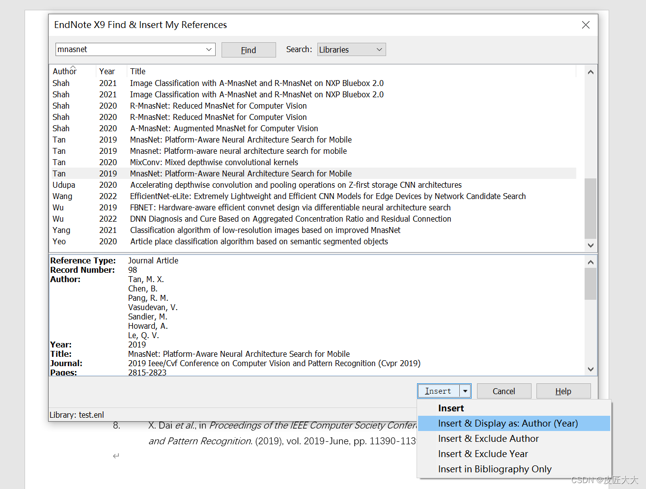 endNote教程 -4-编辑参考文件格式_endnote word 教程-CSDN博客