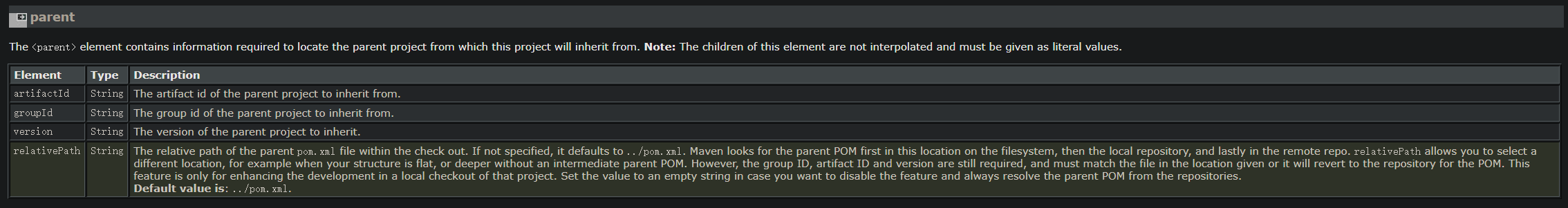 Maven pom中的parent.relativePath的作用（官网说明）-CSDN博客