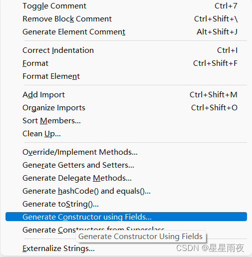 Eclipse中《带参构造》快捷键eclipse有参构造器快捷键 Csdn博客 7594