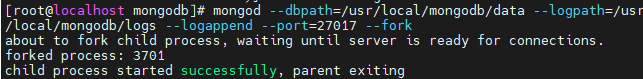 An error is reported when mongo starts Failed to connect to 127.0.0.1:27017, reason: errno:111 ...