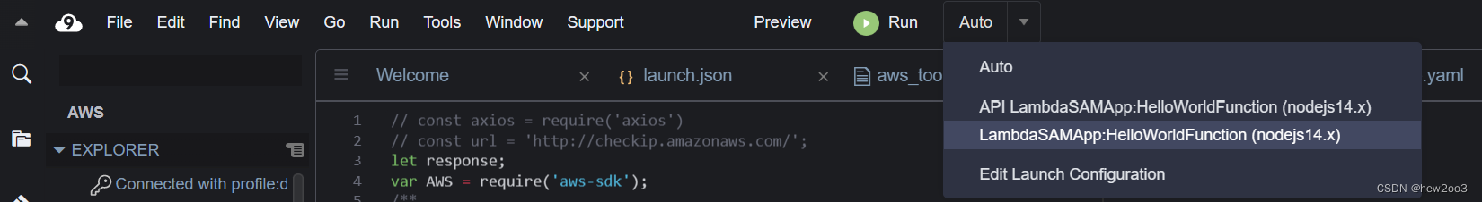 Aws:lambda实操笔记aws使用新 Sam 应用程序创建函数 Csdn博客