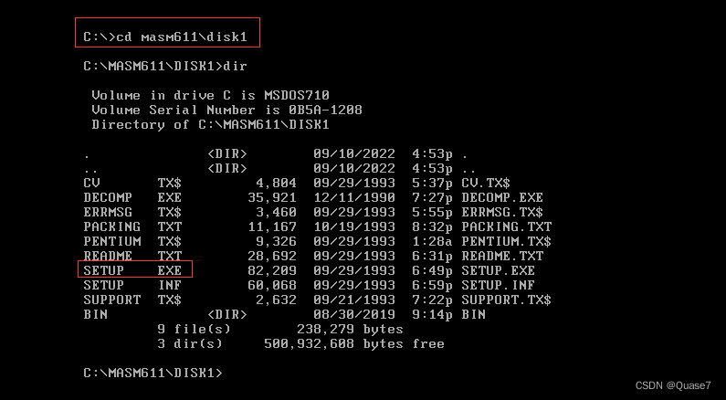 虚拟机 ms-dos系统下下载masm611详细步骤（带图）_masm下载-CSDN博客