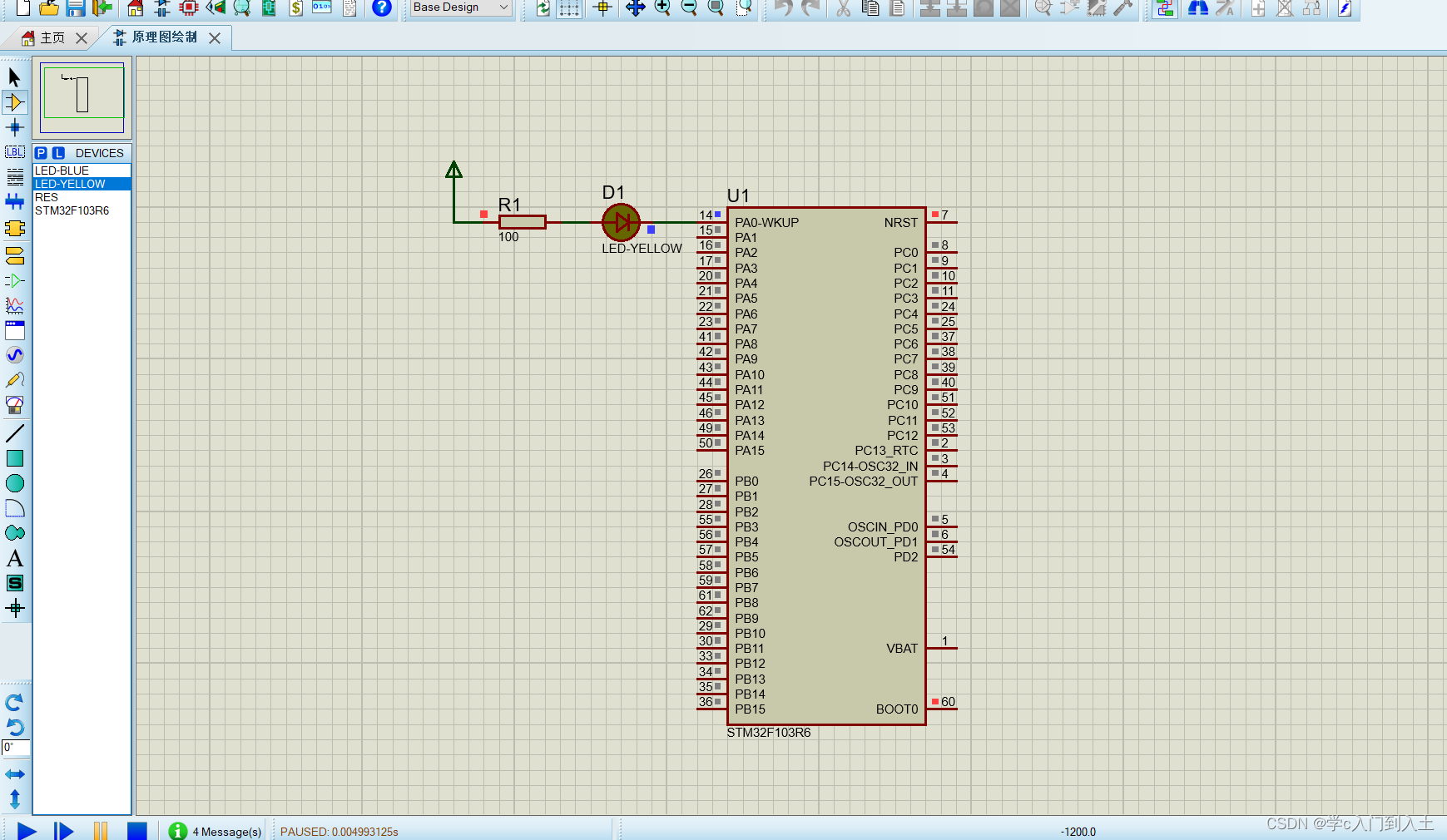 Stm32固件库点亮led灯 Stm32点亮灯现象 Csdn博客