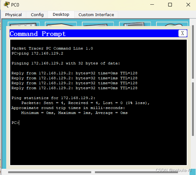 Cisco Packet Tracer 用一台交换机连接两台pc_packet tracer中pc pnig交换机回应超时-CSDN博客