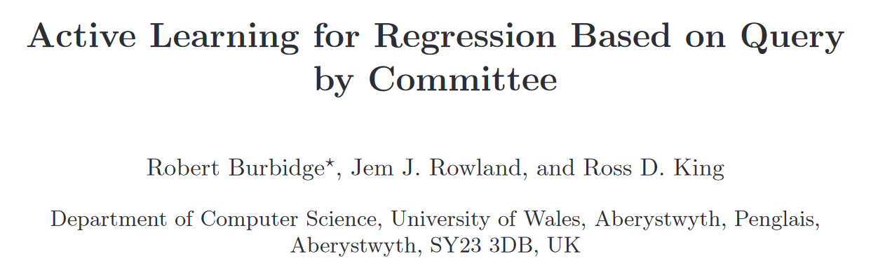 2007，Lecture Notes in Computer Science，Active learning for regression ...