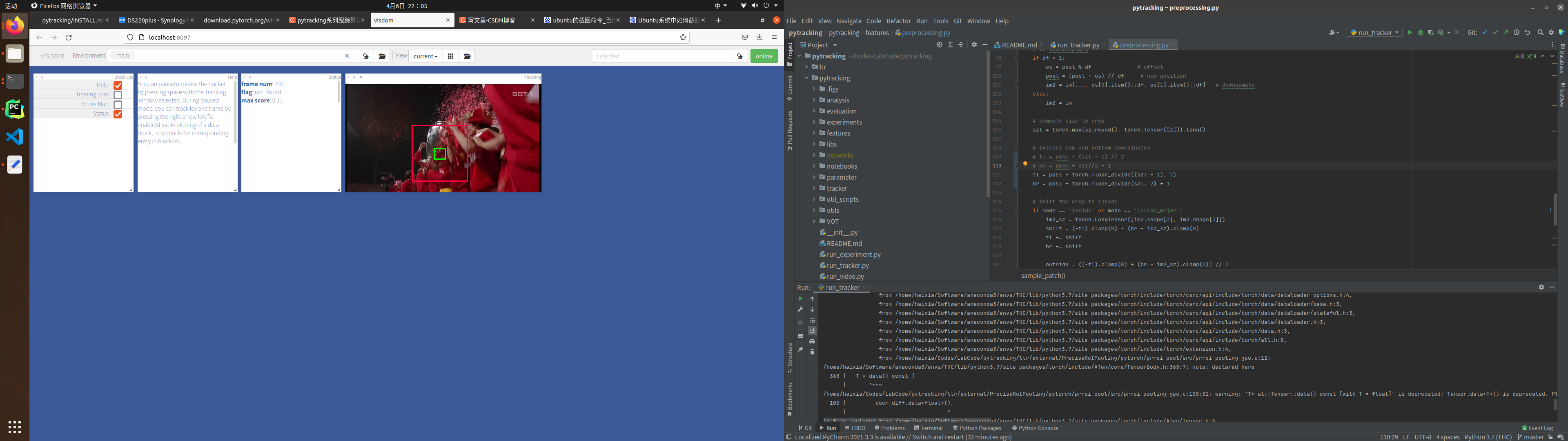 Pytracking+ubuntu20.04+nvidia RTX 3060成功运行_ubuntu运行pytracking的demo-CSDN博客