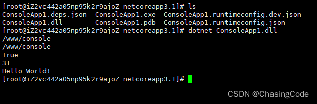 在Centos7上安装dotnet core 运行时，测试控制台程序_ChasingCode的博客-CSDN博客