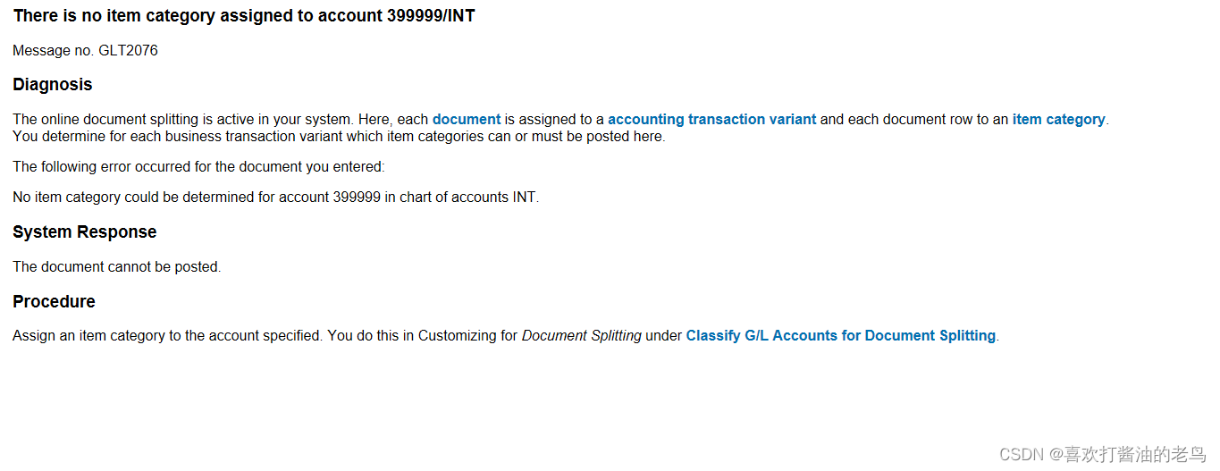 SAP MIGO + 561初始化库存，系统报错 - There is no item category assigned to account 399999 INT -_migo 561 ...