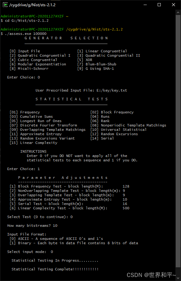 NIST测试流程_nist的fft测试-CSDN博客