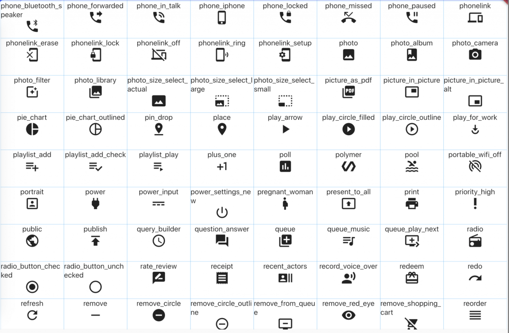 Flutter Icons 内置图标库，全套Material图标_flutter icons图标有哪些-CSDN博客