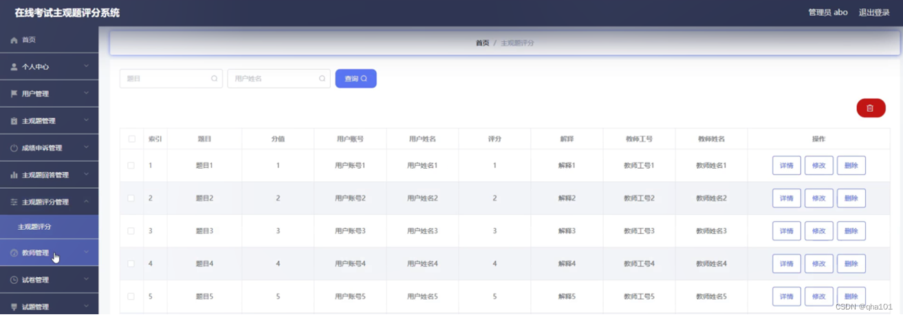 Ssmvue计算机毕业设计在线考试主观题评分系统(程序lw文档) Csdn博客