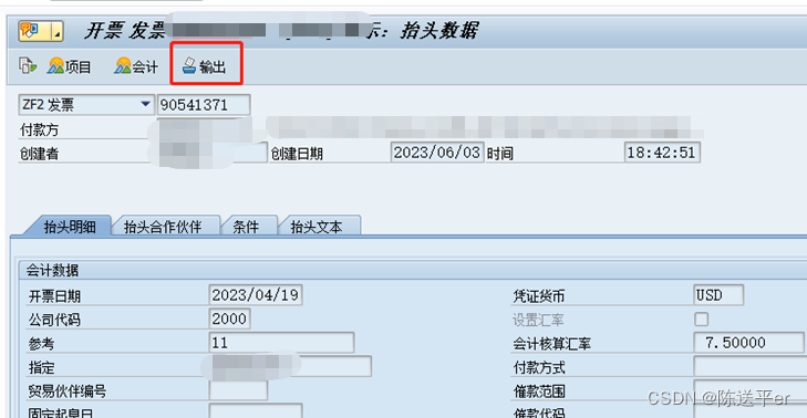VF01系统发票MESSAGE OUTPUT配置-CSDN博客
