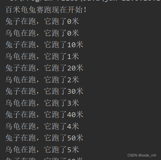 Java 利用进程实现龟兔赛跑java通过runnable模拟龟兔赛跑 Csdn博客