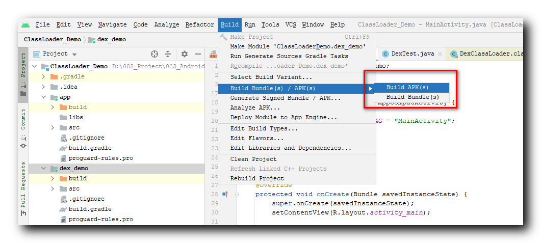 【Android 逆向】类加载器 ClassLoader ( 使用 DexClassLoader 动态加载字节码文件 | 准备 DEX 字节码文件 )_dalvik.system ...