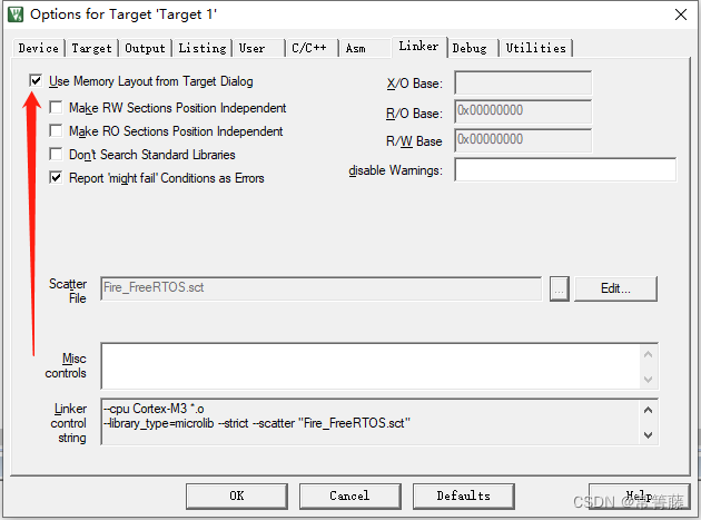 .\Fire_FreeRTOS.axf: Error: L6221E: Execution region ER_RO with Execution range [0x00000000 ...