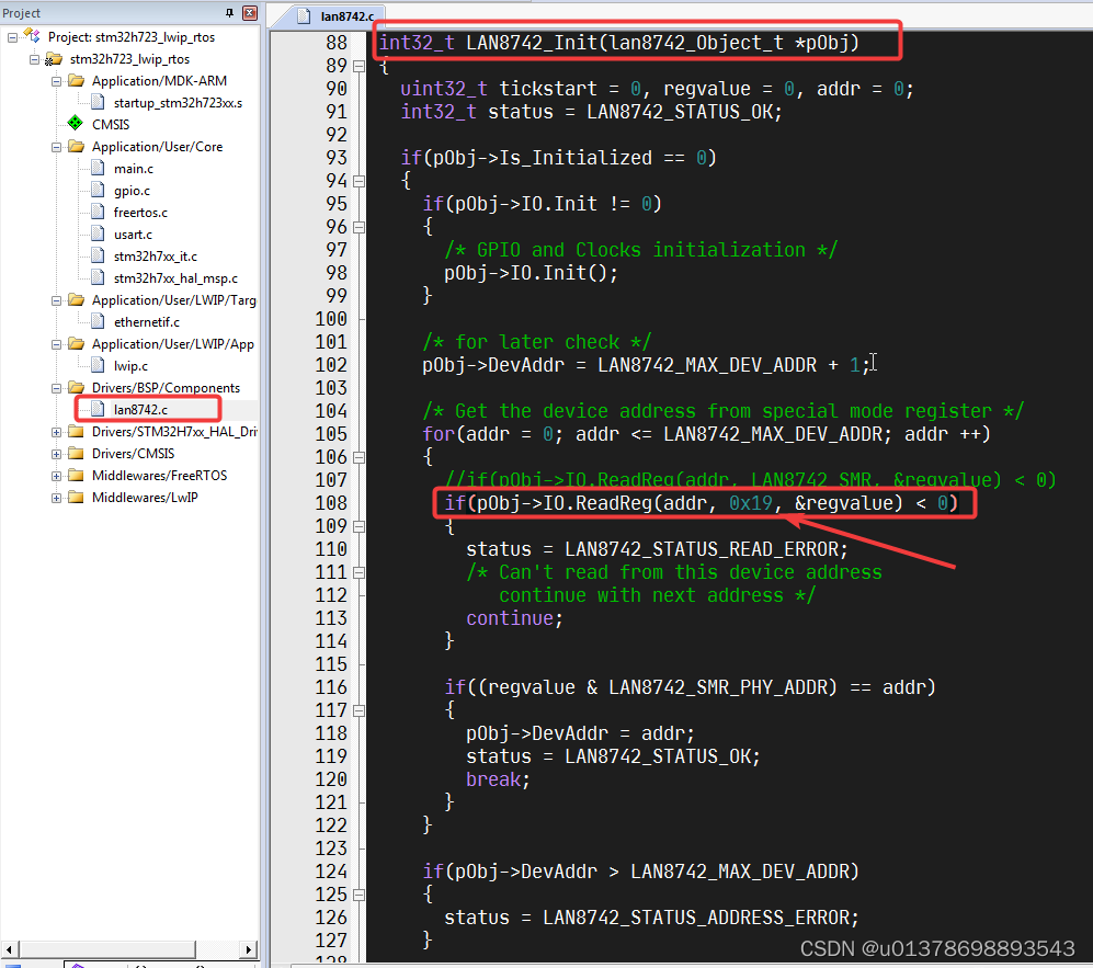 STM32H723 + DP83848 + LWIP + RT-Thread(FreeRTOS) + STM32CubeMX + Keil MDK 超详细_h7 lwip-CSDN博客