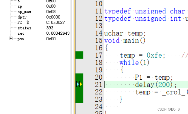 清翔零基础教你学51单片机_个人学习笔记(3)_流水灯_#include void delay(unsigned int i) { un-CSDN博客