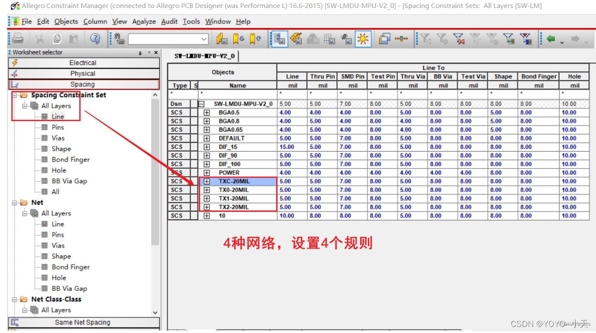 Allegro基本规则设置指导书之Spacing net class-class 规则设置_allegro怎么设置class之间的规则-CSDN博客