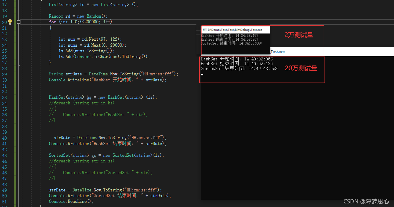 C Hashset与sortedset 性能比较c Sortedset Hashset Treeset 内存 Csdn博客 7565