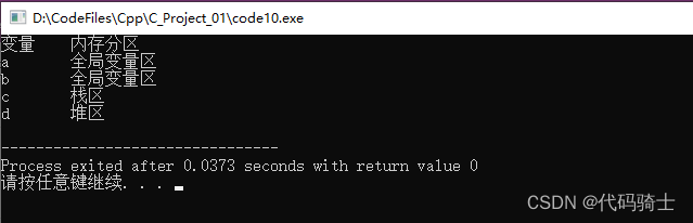 学长教你学C-day6-C语言内存分区_c加加九牛一牛-CSDN博客