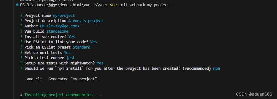 vue.js项目搭建（学习记录）-CSDN博客