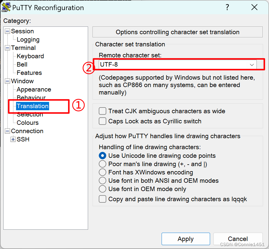 PuTTY设置默认UTF-8编码，不需要每次都设置_putty设置字符编码-CSDN博客