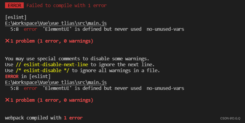 Error ‘elementui‘ Is Defined But Never Used No Unused Varselementview Is Defined But Never